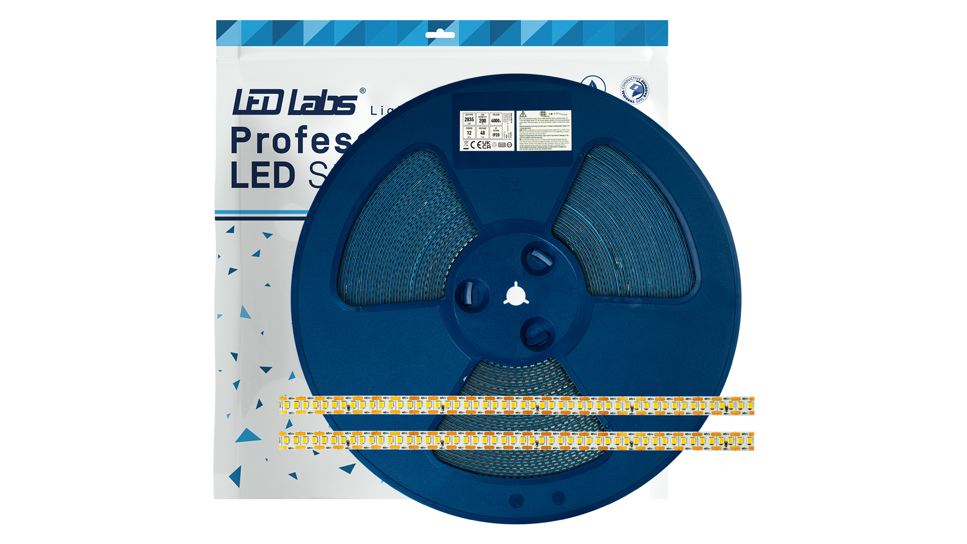 PROFI 48 V 1000 LED STRIP 2835 SMD 12 W 2700 K - 25 m ★ Sklep Led - Labs